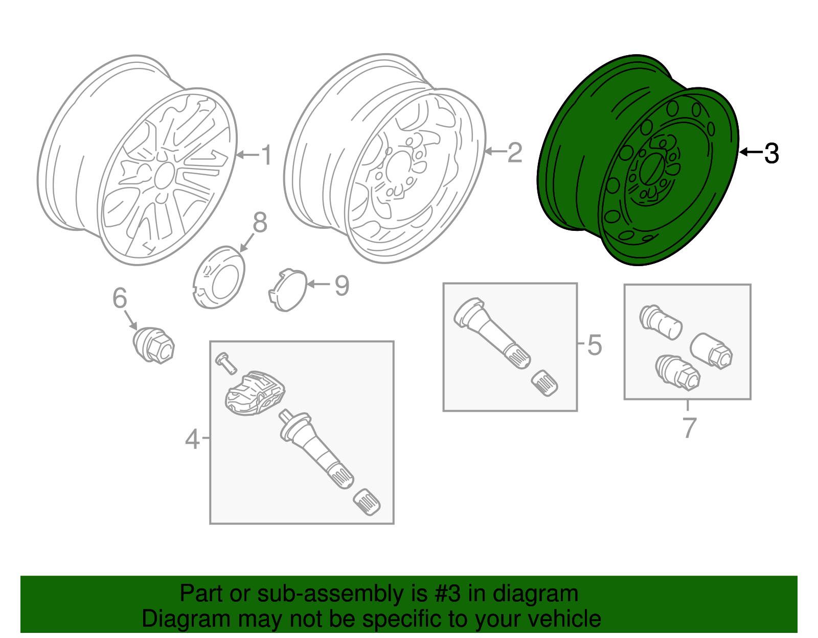 NL1Z-1007-C - Wheel, Alloy 2022-2024 Ford Expedition | Big 3 Auto Parts