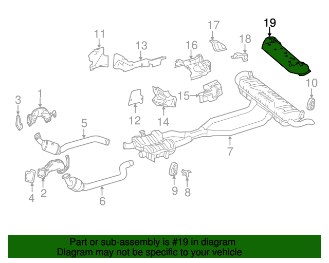 166-682-31-71 - Exhaust Muffler Heat Shield 2012-2015 Mercedes-Benz ...