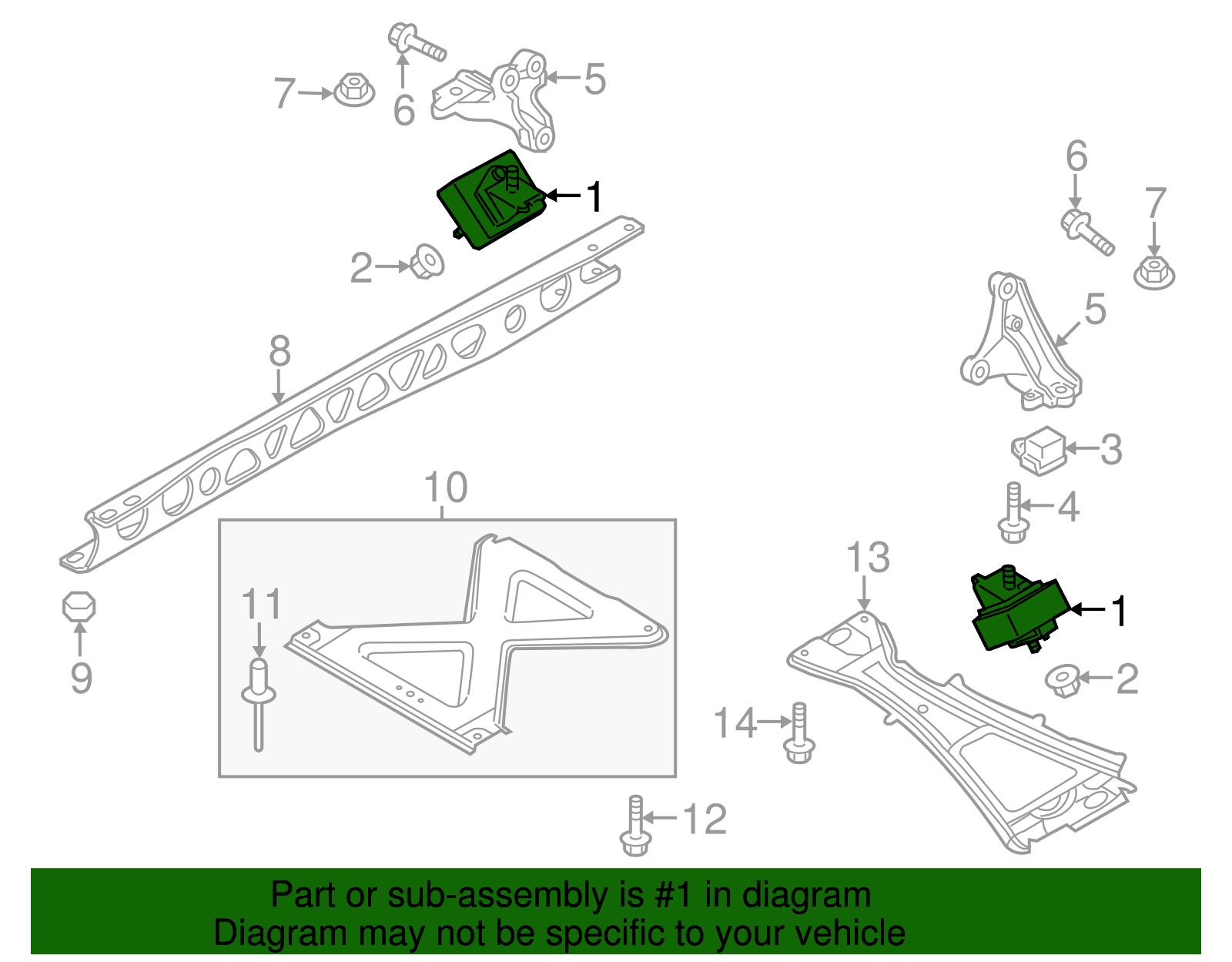 NE61-39-040F - Motor Mount 2006-2015 Mazda MX-5 Miata | AutoNation Parts