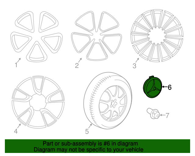 2019-2023 Mercedes-Benz Wheel Cap 000-400-27-00-9283 | AutoNationParts.com