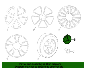 000-400-27-00-9040 - Hub Cap - Raised Star - Matt Black - 2019-2023 ...