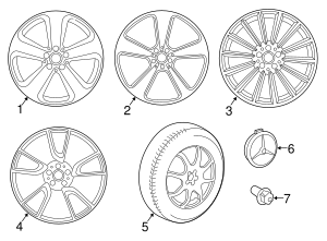 253-401-36-00-7X36 - Amg 5-Twin-Spoke Wheel 50.8 Cm (20 Inch) 2019-2020 ...