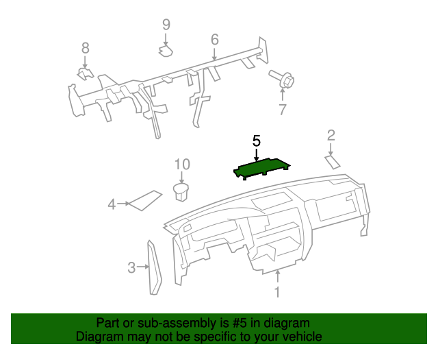 2007-2018 Toyota Speaker Cover 55474-0C010-C0 | Toyota Parts Center