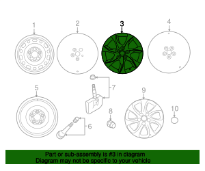 2010-2011 Mazda 3 Wheel, Alloy 9965-33-7070 | Mazda-Parts