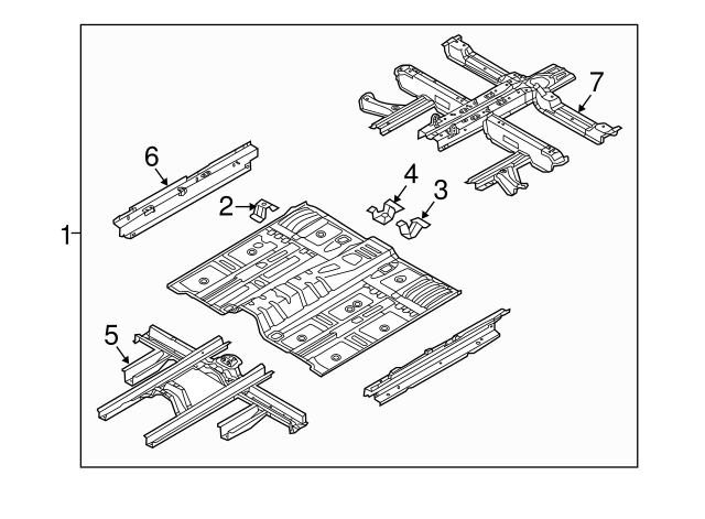 65127-C5000 - Floor Pan Mount Bracket 2016-2020 Kia Sorento | Kia.Parts ...