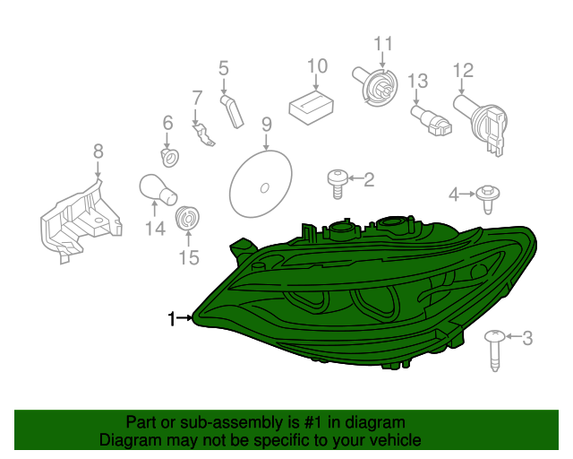 63117304474 - 2014-2017 BMW Composite Headlamp (63-11-7-304-474) | BMW ...
