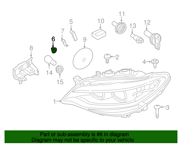 Genuine BMW 63-11-7-388-918 | Headlamp Assembly Retainer | FREE ...