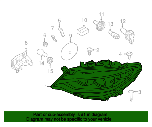 63117304474 - 2014-2017 BMW Composite Headlamp (63-11-7-304-474) | BMW ...