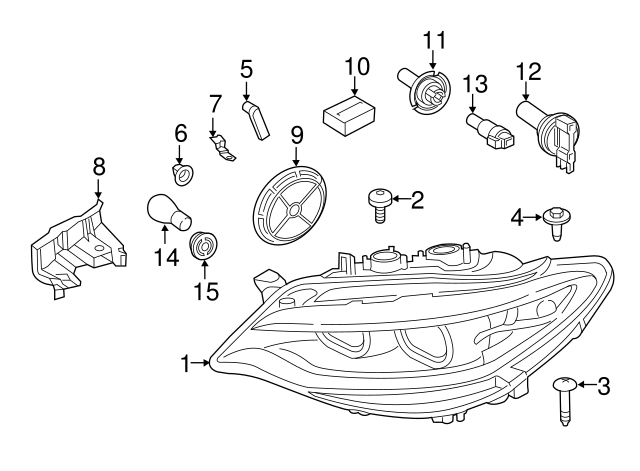 2014-2017 BMW Composite Headlamp 63-11-7-304-473 | BMWPartsDirect.com