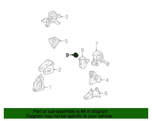 12351-23010 - Engine Mount Isolator 2000-2017 Toyota | Group 1 Auto Parts