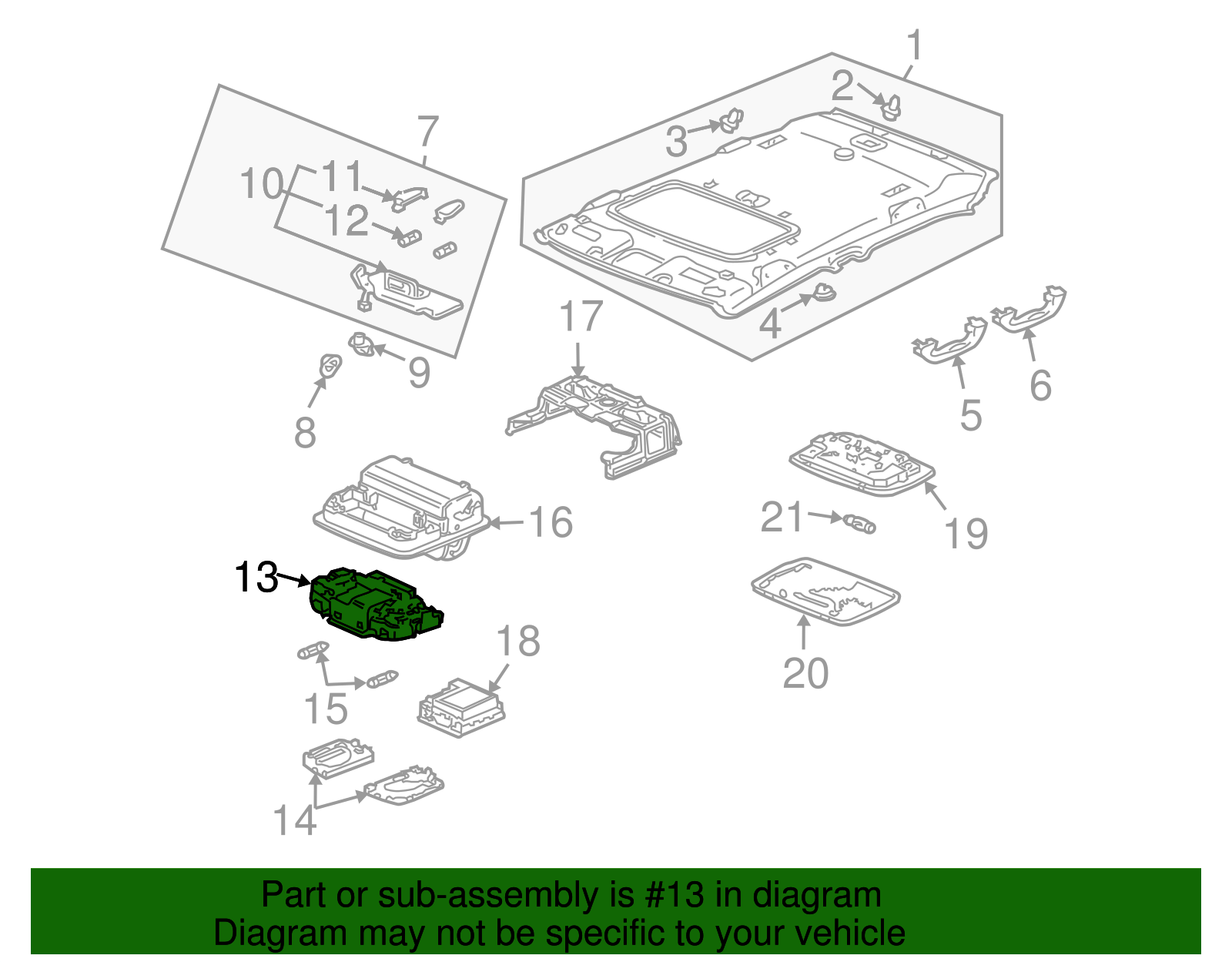2004-2008 Acura TSX Map Lamp 34404-SDA-A21 | OEMAcuraPart