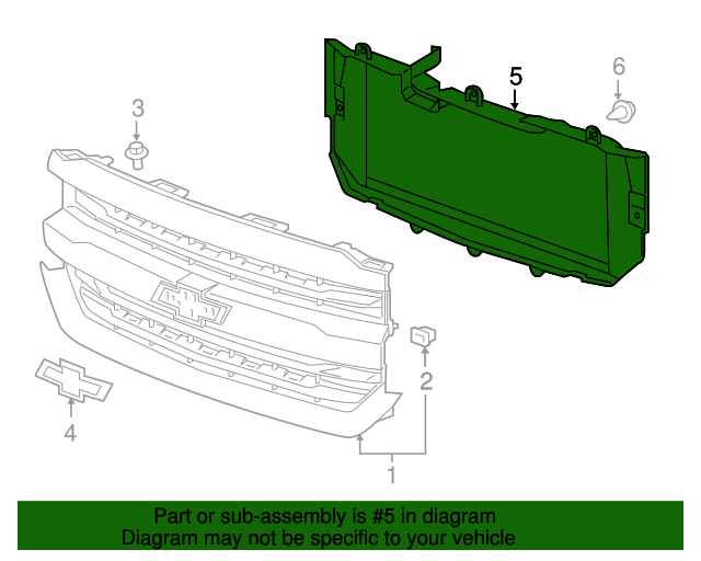 2016-2019 Chevrolet F Baffle (Replaces Part Number 84073558) 84649766 ...