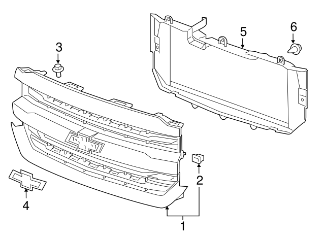 Front Grille Baffle 84649766 | OEM Parts Online