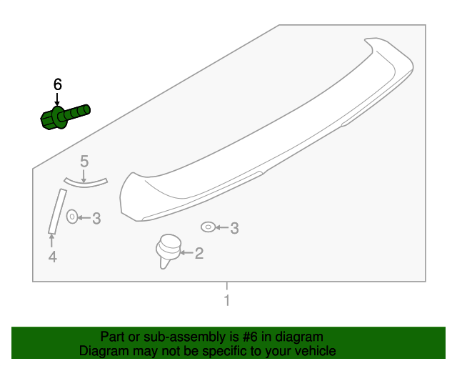 1997-2023 Mitsubishi Bumper Cover Bolt MS100242 | Factory Mitsubishi Parts