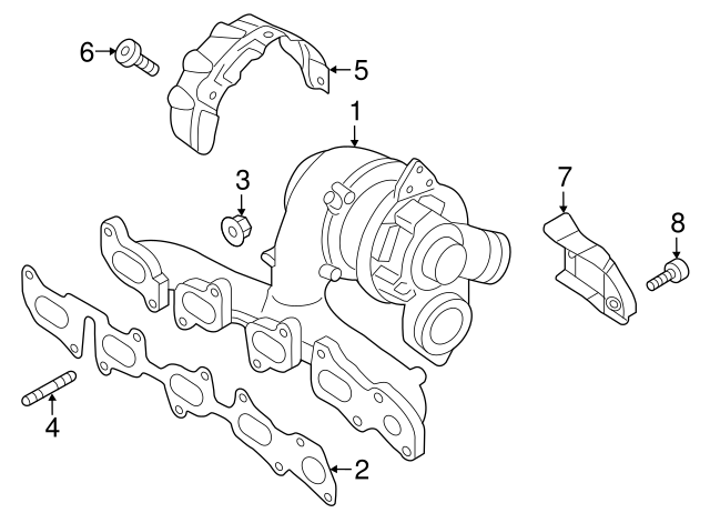 2015 Audi A3 Turbocharger Mount Heat Shield 04L-129-969-J | Genuine ...