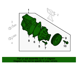 25100-25002 - Water Pump Assembly 2006-2010 Kia | Kia.Parts Store