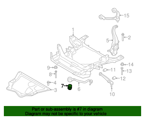 31126851693 - 2014-2019 BMW Ft Lower Control Arm Bushing (31-12-6-851 ...
