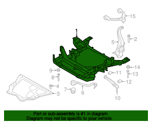 31116866689 - 2014-2019 BMW Engine Cradle (31-11-6-866-689) | BMW of ...