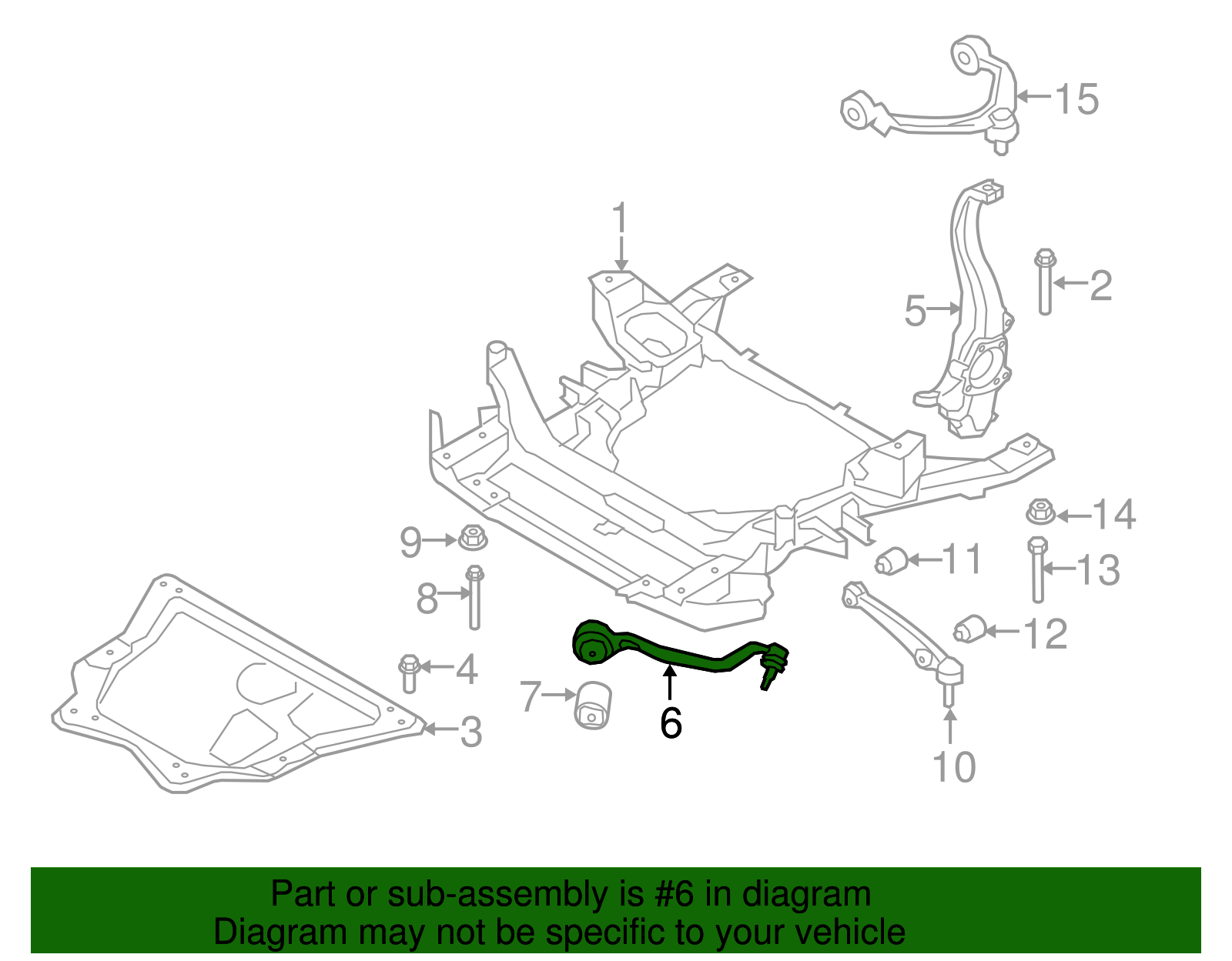 31-12-6-851-691 - Tension strut with rubber mounting, left 2014-2019 ...