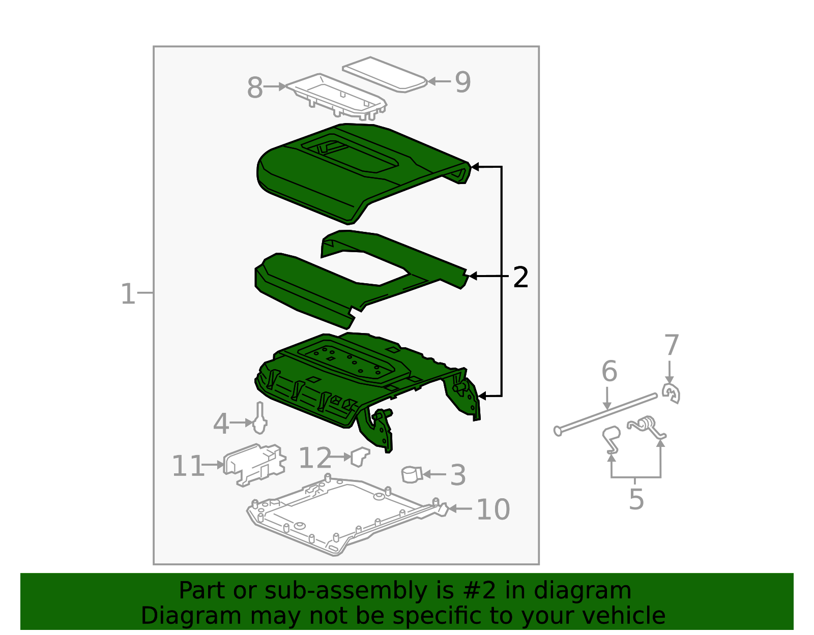 2022-2025 GM Armrest Assembly 85542238 | QuirkParts