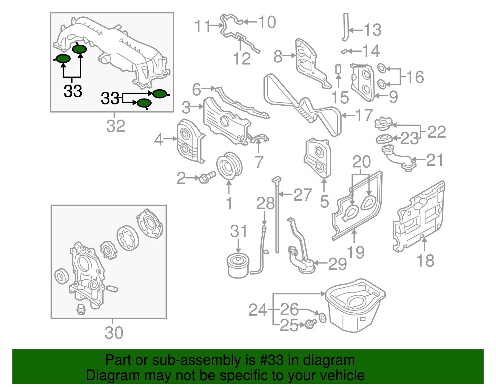 2005-2014 Subaru Intake Manifold Gasket 14035AA492 | OEM Parts Online