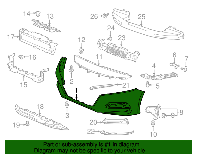 2018-2020 Honda Accord Bumper Cover 04711-TVA-A00ZZ | OEMAcuraPart