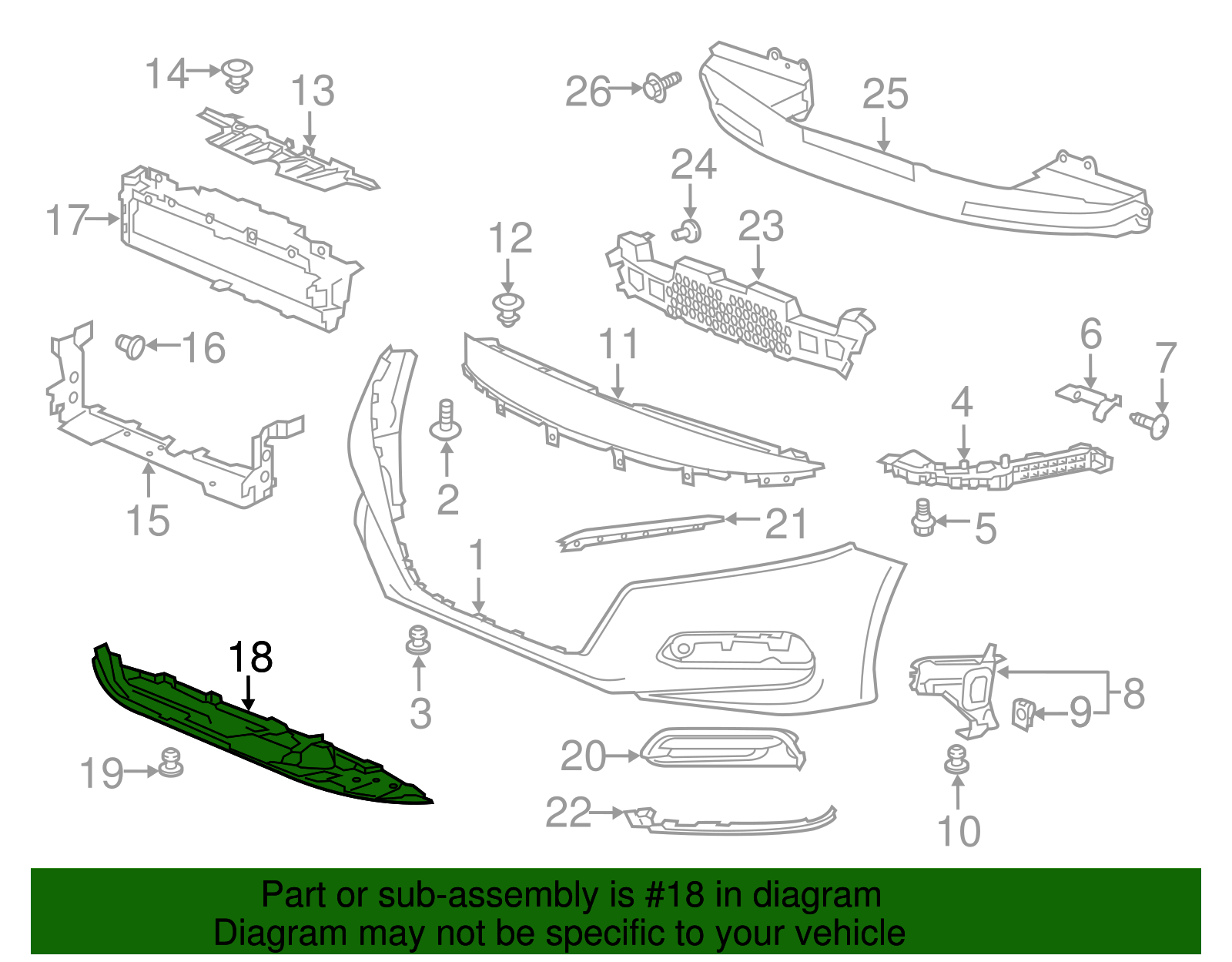 2018-2020 Honda Accord Lower Cover 71310-TVA-A50 | Honda Factory Parts