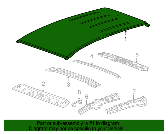 2013-2022 GM Roof Panel 42588384 GM | GMPartsDirect.com