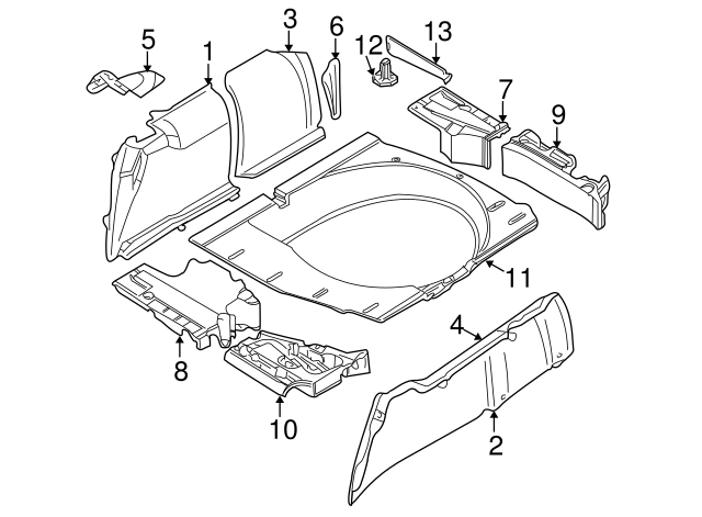 Genuine BMW 51-47-8-208-731 | Partition Panel | FREE Shipping on Most ...