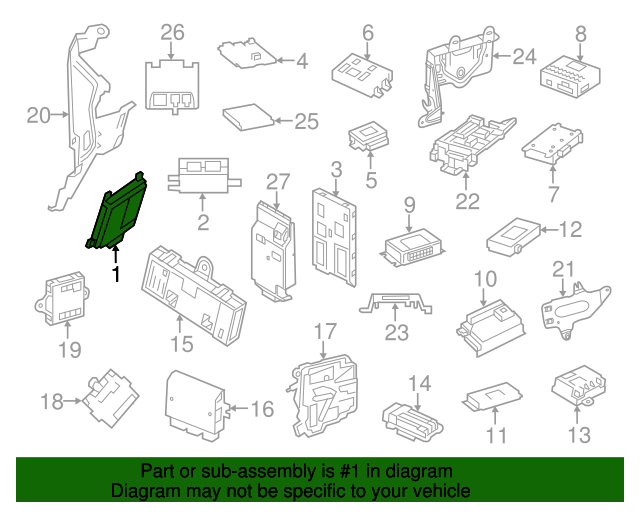 000-900-20-03 - Control Module 2015-2019 Mercedes-Benz | Mercedes-Benz ...