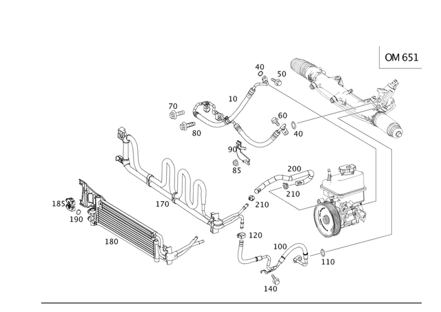 High-Pressure Line - Part #204-460-47-24 | Mercedes Parts Center