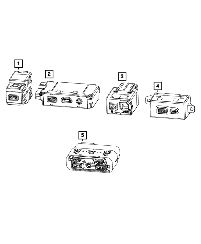 2022-2025 Mopar Hub Media Center, Usb Video Port 68480124AB | Canada ...