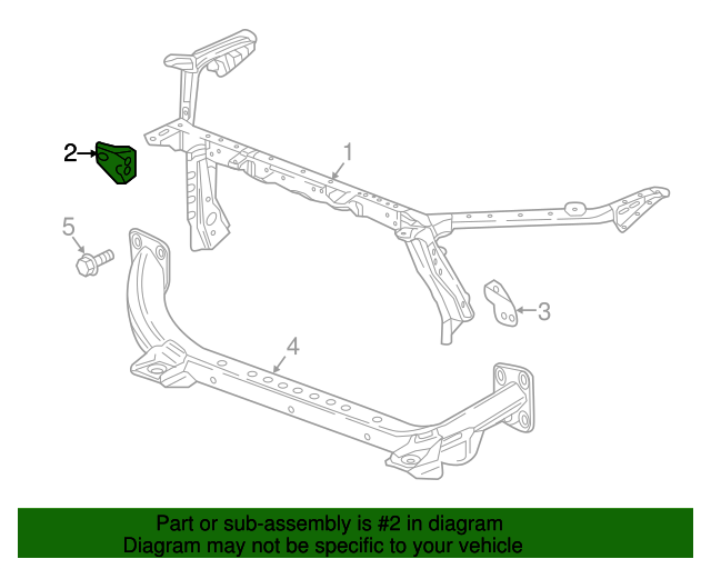 2017-2020 GMC Acadia Bracket - Passenger Side (RH) 23342340 ...