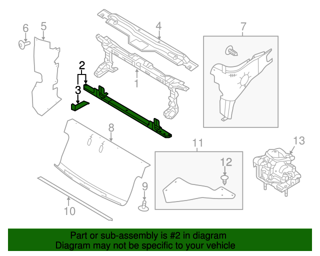 BL3Z-16139-B - Lower Tie Bar 2009-2014 Ford F-150 | Ford Parts Direct