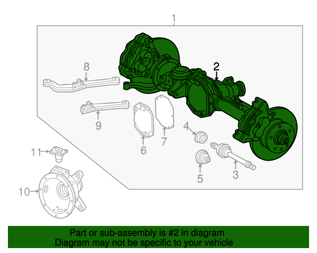 463-330-42-05 - Axle Housing 2002-2018 Mercedes-Benz | Mercedes-Benz ...