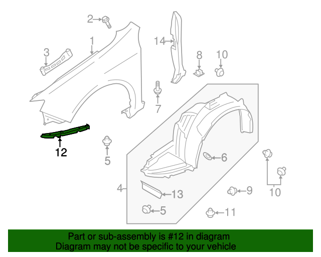 2008-2011 Subaru Impreza OEM NEW 2008-2011 Subaru Impreza Passenger ...