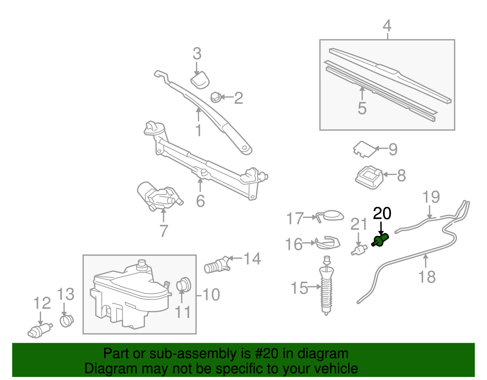 85381-30190 - Windshield Washer Nozzle 2006-2014 Lexus | AutoNation Parts