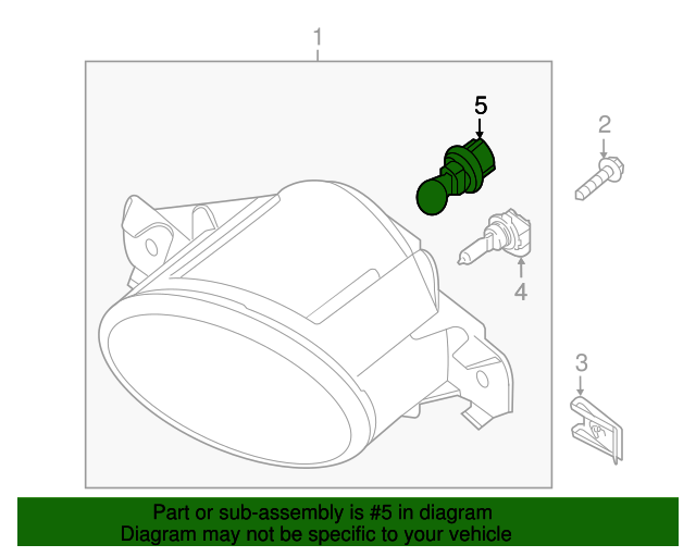 26261-8998D - Bulb 2016-2018 Nissan Altima | Nissan Parts & Accessories ...