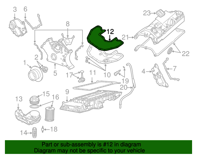 11137506774 - 2002-2010 BMW Engine Oil Pan Gasket (11-13-7-506-774 ...