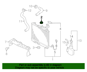 2014-2024 Mitsubishi Radiator Upper Insulator 1351A054 | Mitsubishi ...