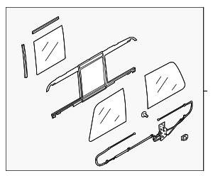 Genuine OEM Ford Rear Back Glass Sliding Window - F-250 F-350 F-450 ...