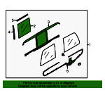 Genuine OEM Ford Rear Back Glass Sliding Window - F-250 F-350 F-450 ...