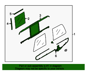 Genuine OEM Ford Rear Back Glass Sliding Window - F-250 F-350 F-450 ...