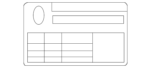 05203-A9700 - Tire Information Label 2015-2021 Kia Sedona | Kia.Parts Store