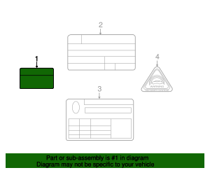 97699-A9400 - AC Label 2019-2021 Kia Sedona | Kia.Parts Store