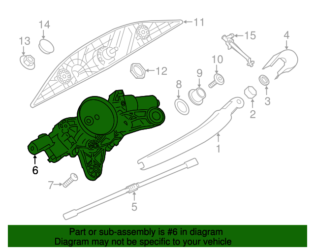 67637311415 - 2014-2019 BMW Rear Motor (67-63-7-311-415) | BMW of South ...