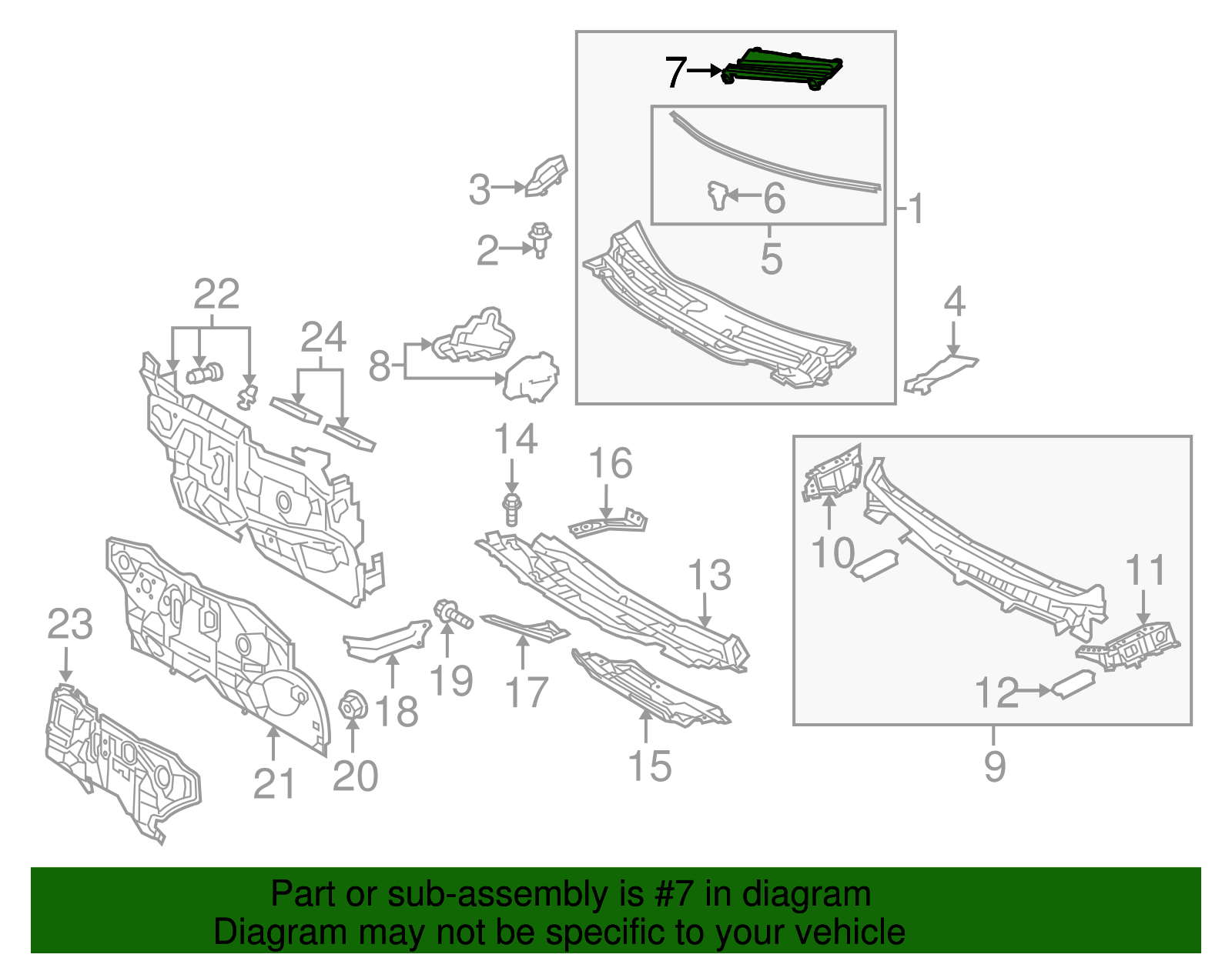 2010 Toyota Prius Vent Louver 55783-47080 | Toyota San Diego Parts