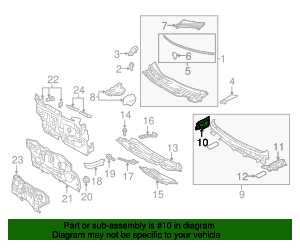 55705-47020 - Cowl Side Panel - 2010-2015 Toyota | OEM Parts Quick
