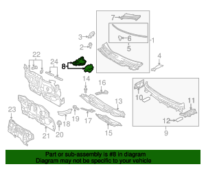 2010-2015 Toyota Cowl Seal 55734-47030 | Toyota Parts Center