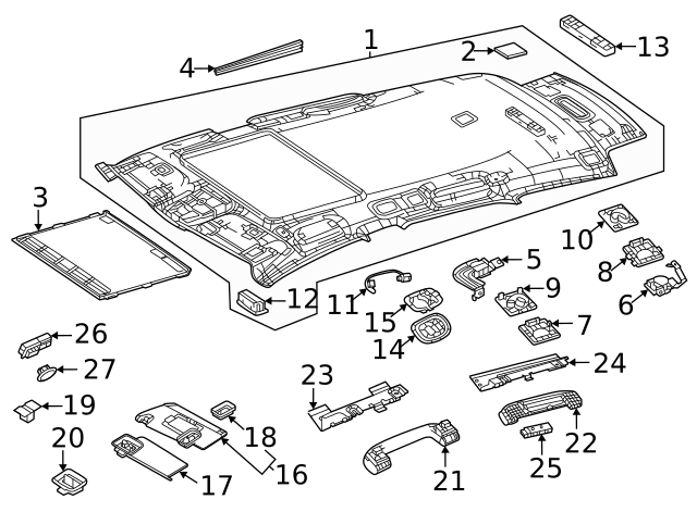 167-810-46-00-8U26 - Sun-Visor Extension 2020-2021 Mercedes-Benz ...